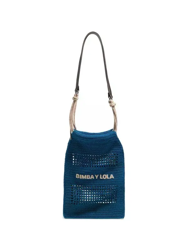 Bimba Y Lola Crochet Shoulder Bag - Blue