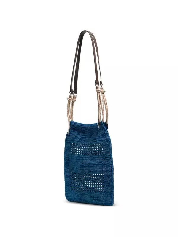 Bimba Y Lola Crochet Shoulder Bag - Blue