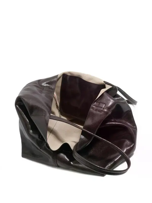 Bimba Y Lola Large Leather Shopper Bag With Embossed Logo