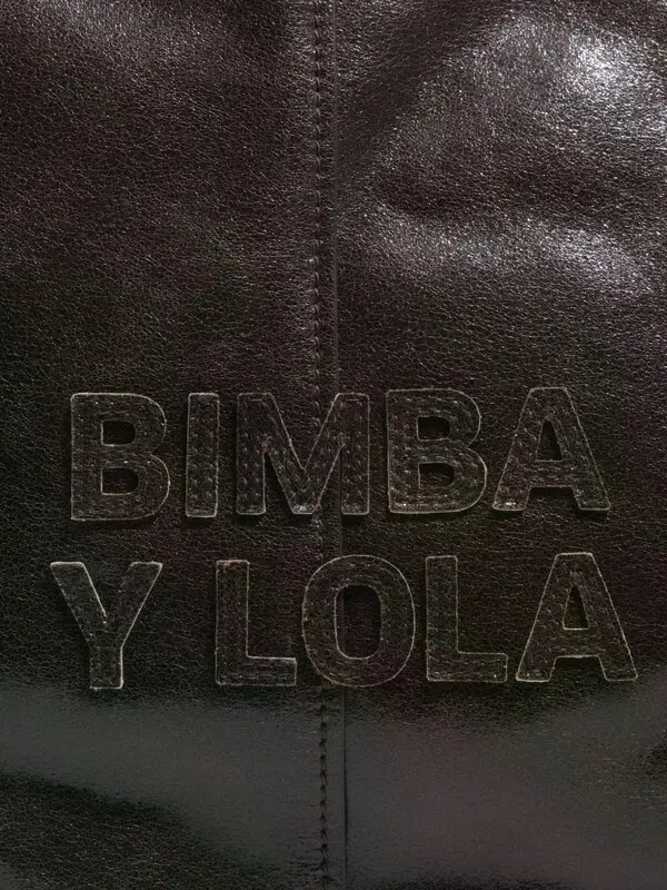 Bimba Y Lola Large Leather Shopper Bag With Embossed Logo