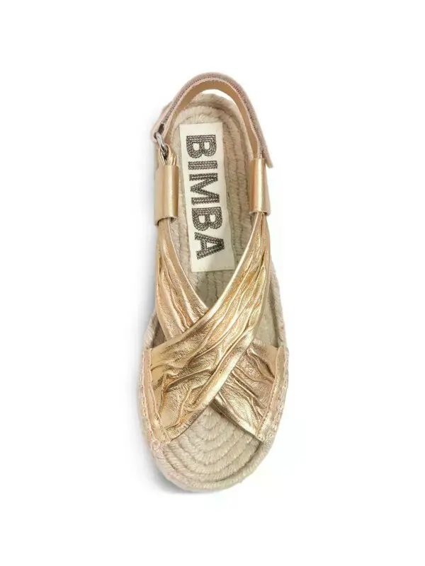 Bimba Y Lola Leather Jute Wedge Sandals