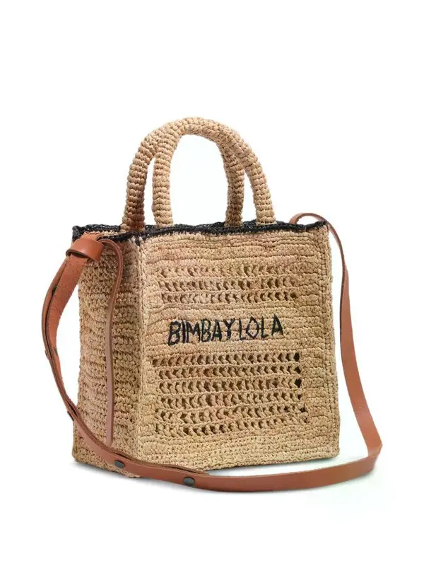 Bimba Y Lola Medium Raffia Cross Body Bag