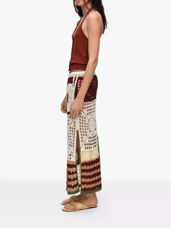 Bimba Y Lola Crochet Knit Patchwork Skirt