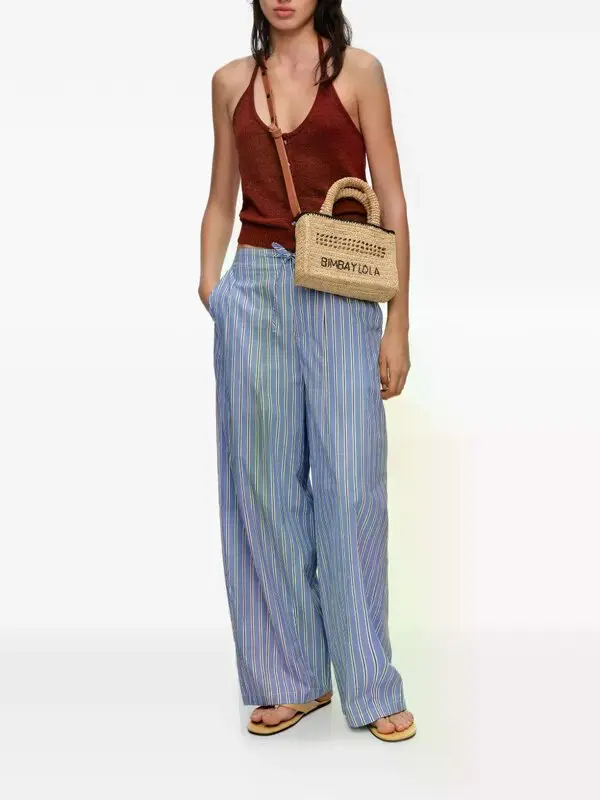 Bimba Y Lola Natural Raffia Braided Mini Bag - Neutrals