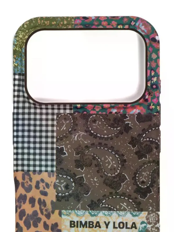 Bimba Y Lola Patchwork-print Iphone 17 Pro Phone Case