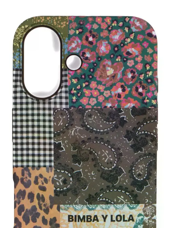 Bimba Y Lola Patchwork-print Iphone 16 Phone Case