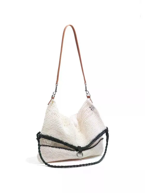 Bimba Y Lola Medium Crochet-knit Shoulder Bag - White