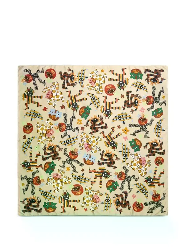 Bimba Y Lola Samba Graphic-print Scarf - Neutrals