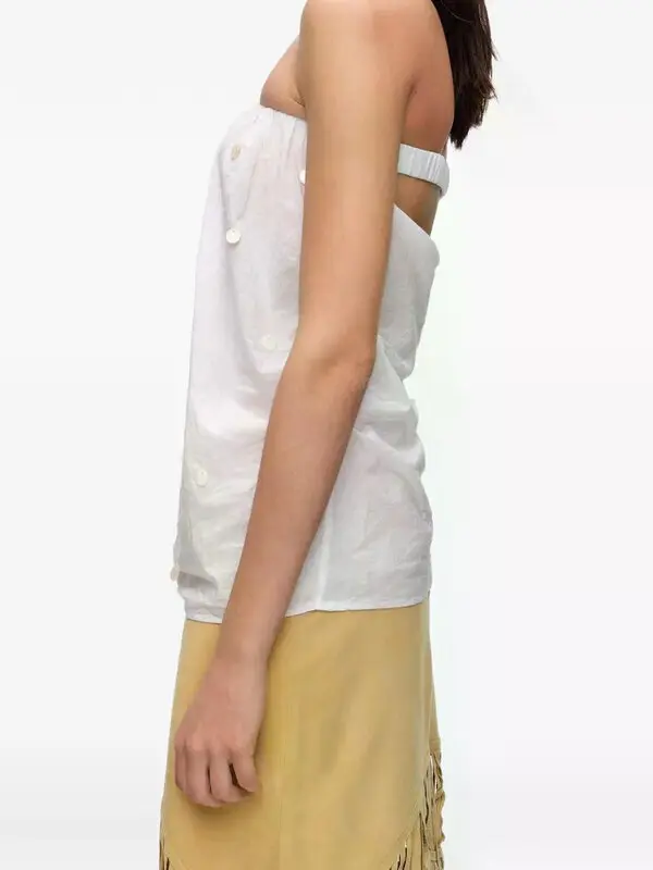 Bimba Y Lola Ruched Strapless Top - White