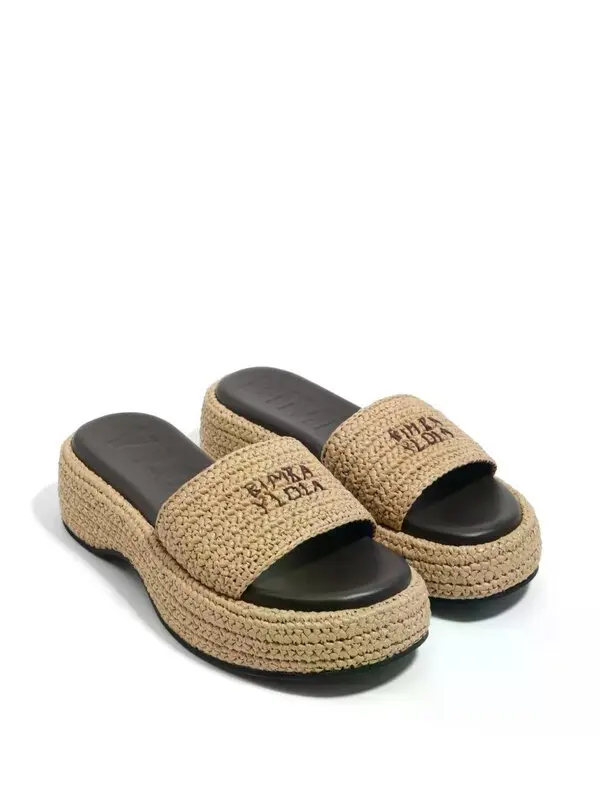 Bimba Y Lola Woven Platform Sandals