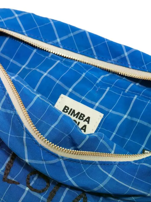 Bimba Y Lola Check Embroidered Make Up Bag