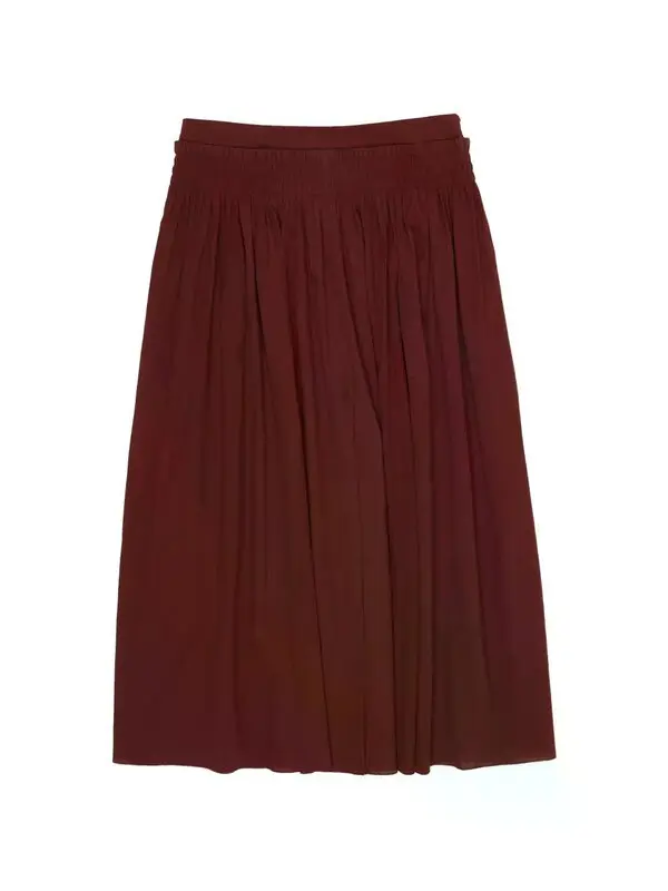 Bimba Y Lola Smocked Gathered Skirt - Brown