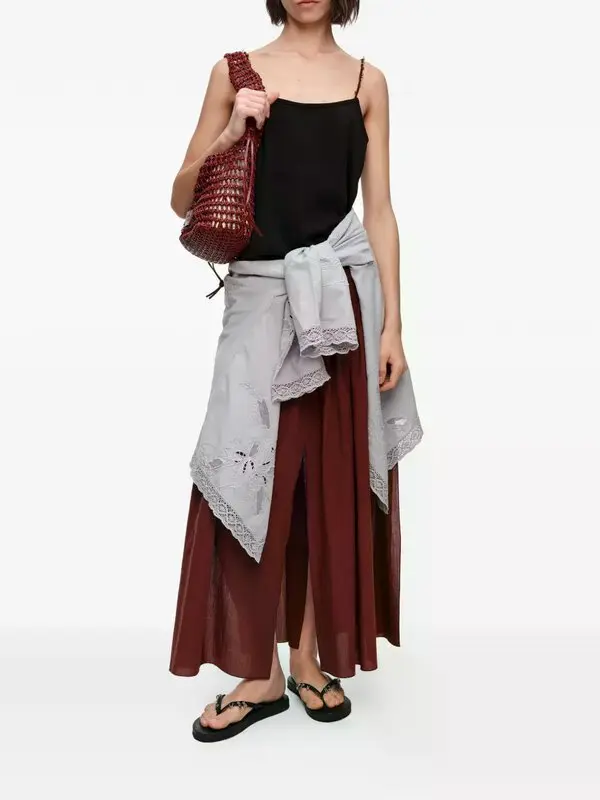 Bimba Y Lola Smocked Gathered Skirt - Brown