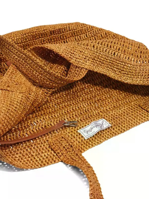 Bimba Y Lola Large Plaited Tote Bag - Brown