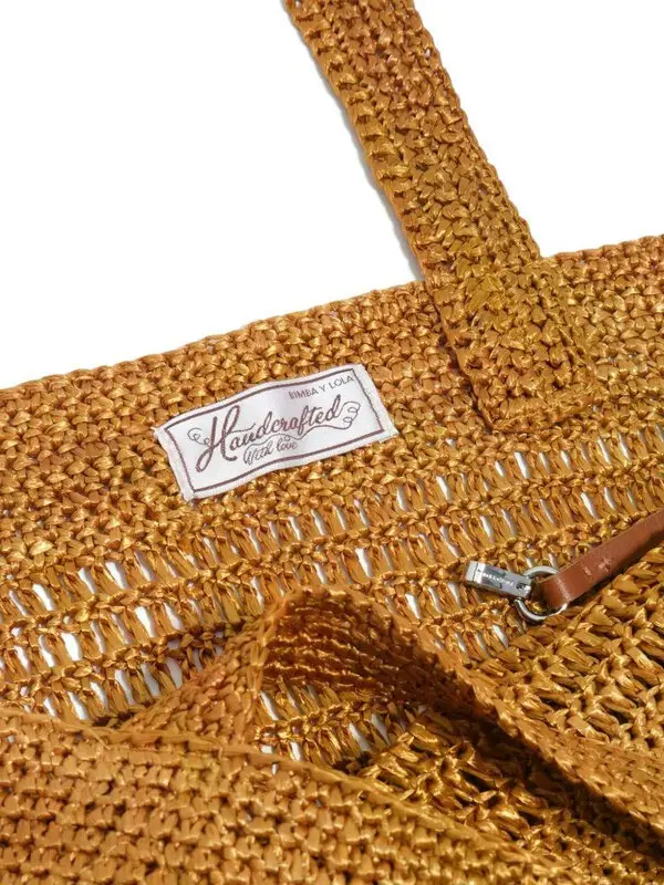 Bimba Y Lola Large Plaited Tote Bag - Brown