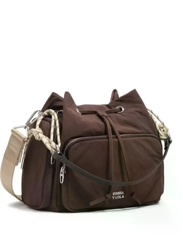 Bimba Y Lola Medium Pocket Bucket Bag - Brown