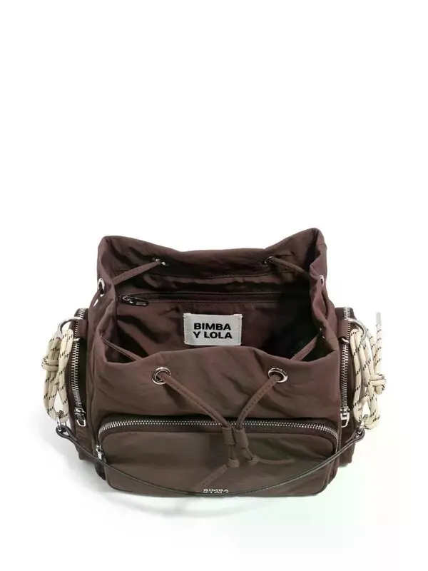 Bimba Y Lola Medium Pocket Bucket Bag - Brown
