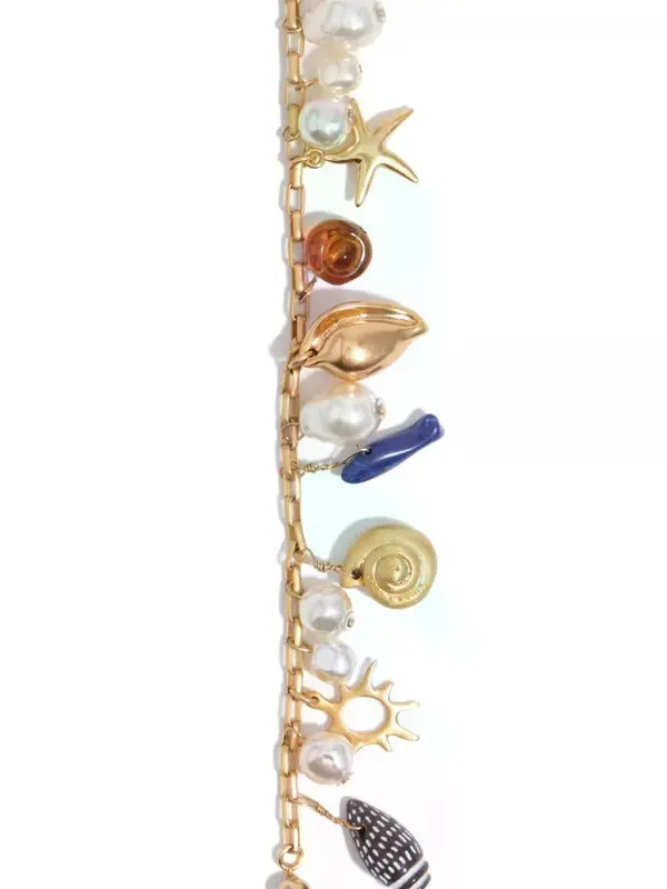 Bimba Y Lola Faux Pearl Charm Detail Bracelets - Blue