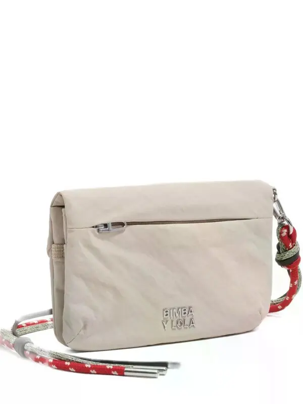 Bimba Y Lola Logo-plaque Rope-strap Wallet - Neutrals