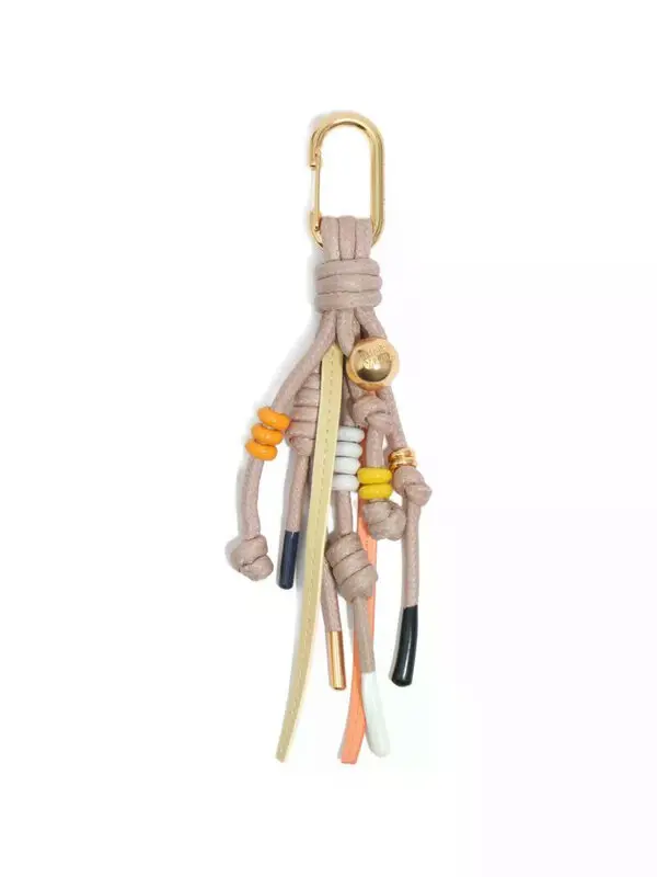 Bimba Y Lola Beaded Knotted Keyring - Neutrals