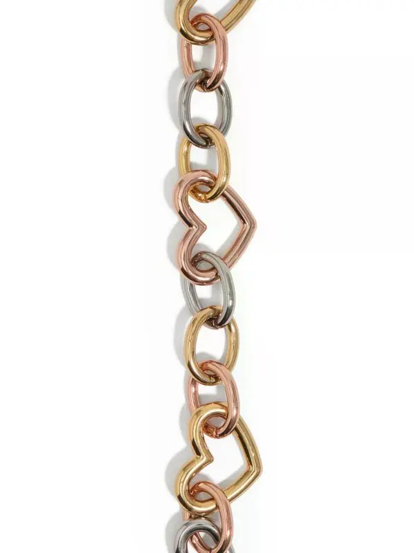 Bimba Y Lola Three-tone Heart Chain Bracelet