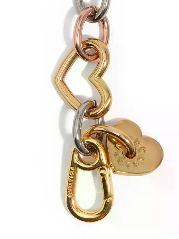 Bimba Y Lola Three-tone Heart Chain Bracelet
