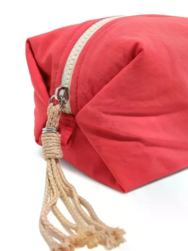 Bimba Y Lola Embroidered Rope-puller Makeup Bag - Red