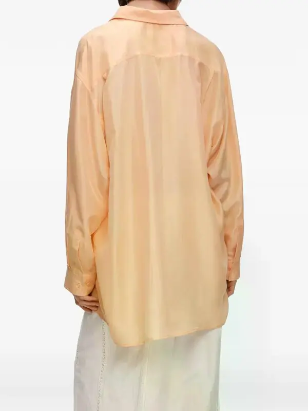 Bimba Y Lola Silk Shirt With Spread Collar And Flap Pockets