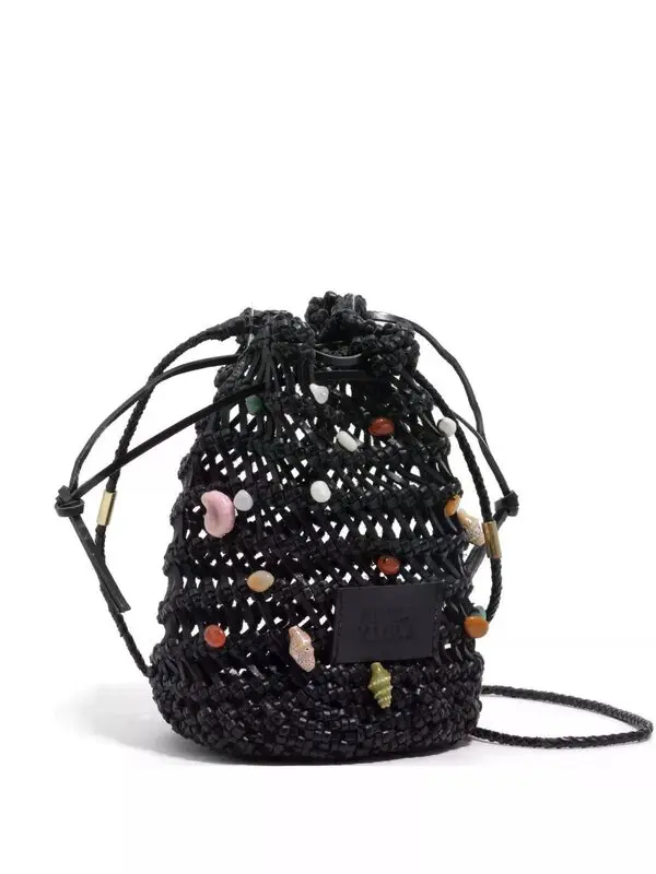 Bimba Y Lola Woven Bucket Bag With Embellishments