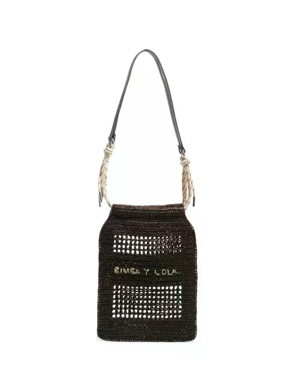 Bimba Y Lola Woven Shoulder Bag - Brown