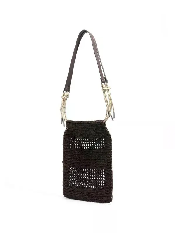 Bimba Y Lola Woven Shoulder Bag - Brown
