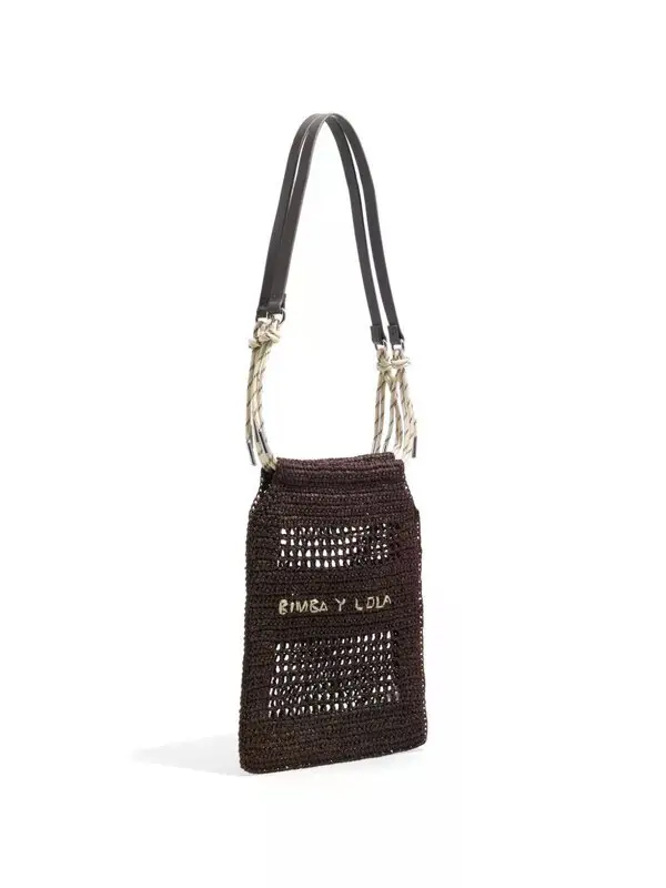 Bimba Y Lola Woven Shoulder Bag - Brown