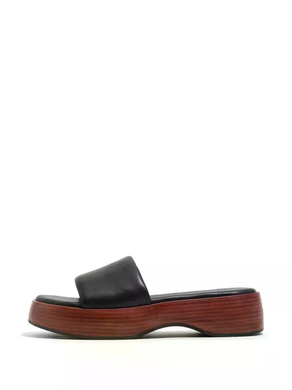Bimba Y Lola Leather Platform Sandals