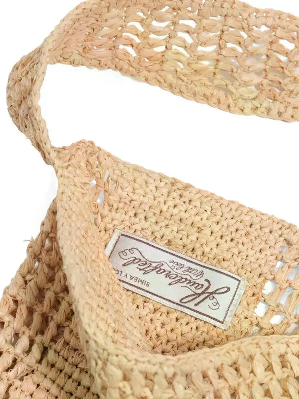 Bimba Y Lola Large Woven Shoulder Bag - Neutrals