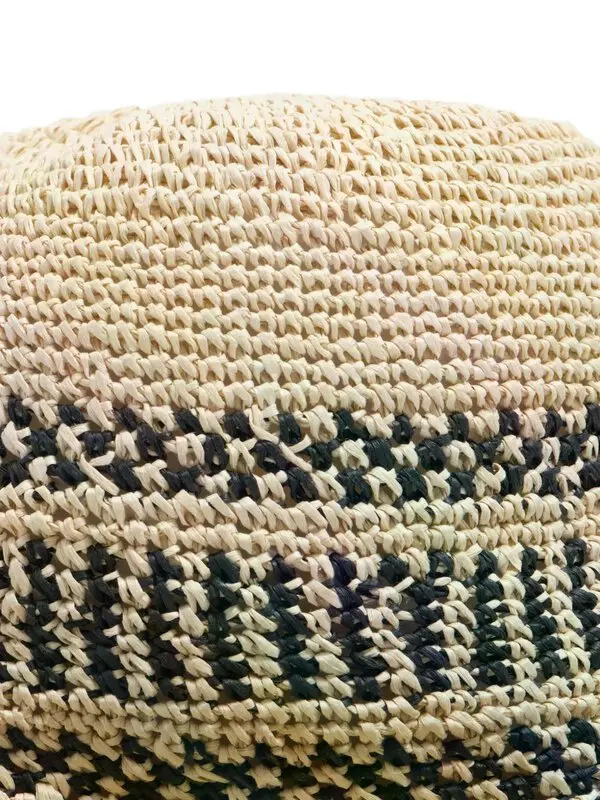 Bimba Y Lola Geometric Pattern Woven Hat