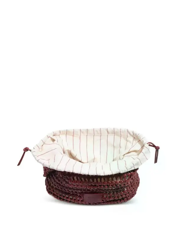 Bimba Y Lola Medium Woven Leather Shoulder Bag - Red