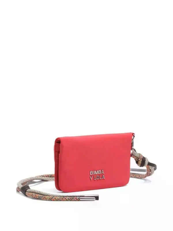 Bimba Y Lola Logo-plaque Braided-strap Wallet - Red