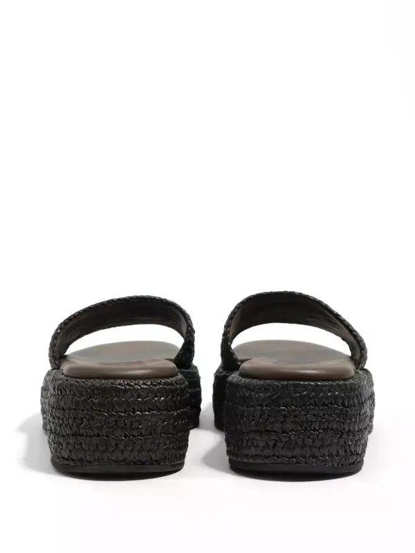 Bimba Y Lola Raffia Platform Sandals
