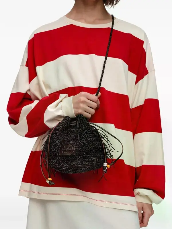 Bimba Y Lola Mini Plaited Leather Bucket Bag - Brown