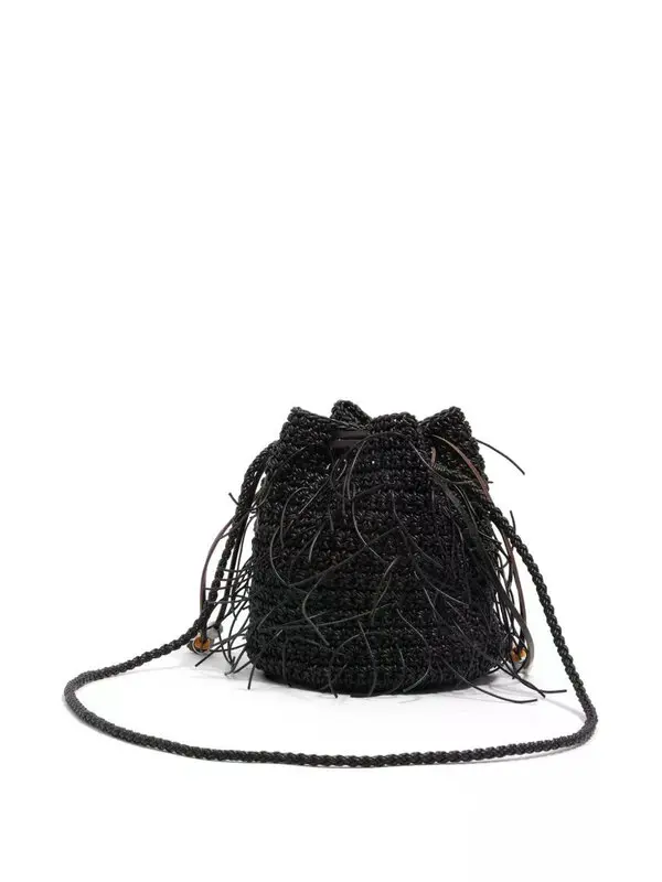 Bimba Y Lola Mini Plaited Leather Bucket Bag - Brown