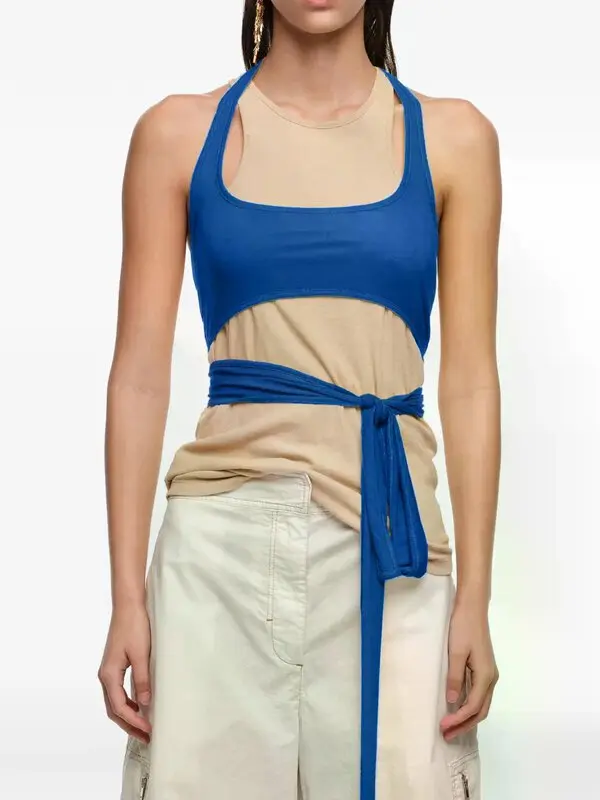 Bimba Y Lola Layered Halterneck Top