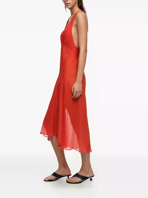 Bimba Y Lola V-neck Criss-cross Midi Dress