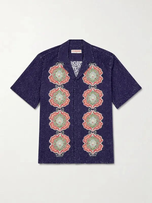 Orlebar Brown Broderie Anglaise Cotton Shirt