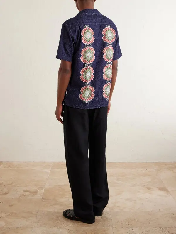 Orlebar Brown Broderie Anglaise Cotton Shirt