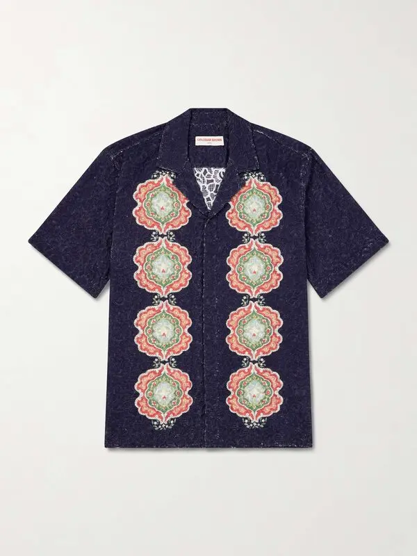 Orlebar Brown Broderie Anglaise Cotton Shirt
