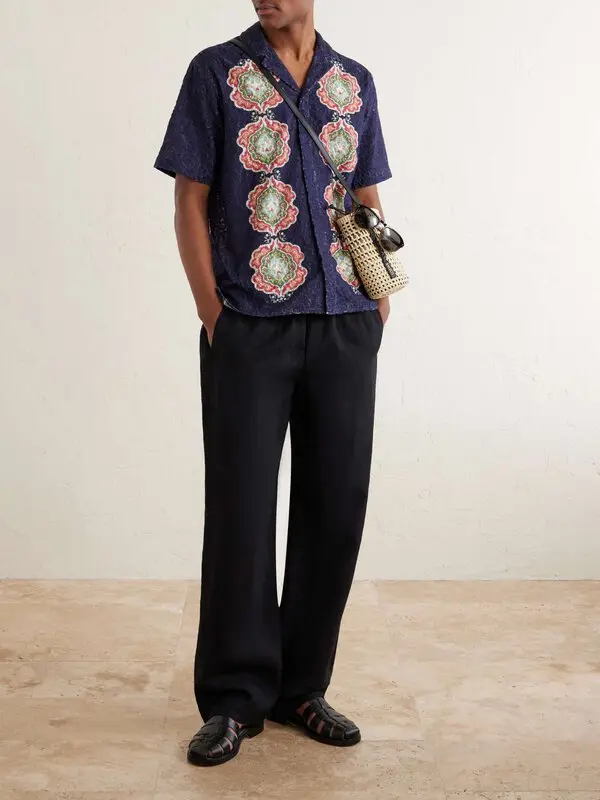 Orlebar Brown Broderie Anglaise Cotton Shirt