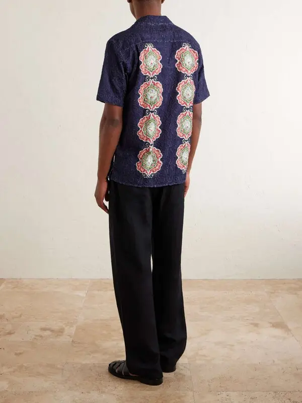 Orlebar Brown Broderie Anglaise Cotton Shirt