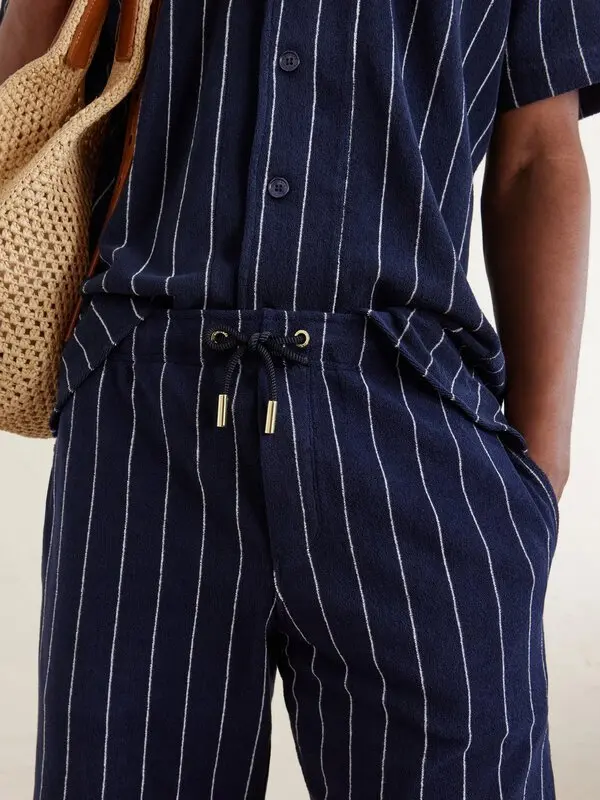Orlebar Brown Trevone Striped Cotton-terry Shorts