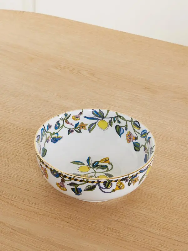 La DoubleJ Printed Porcelain Bowl - White