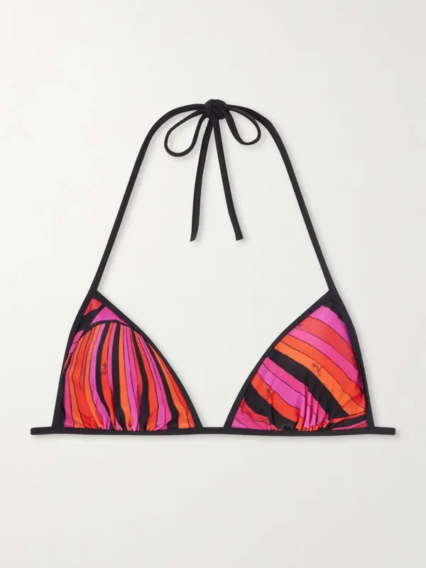Emilio Pucci Printed Bikini Top - Bright Pink